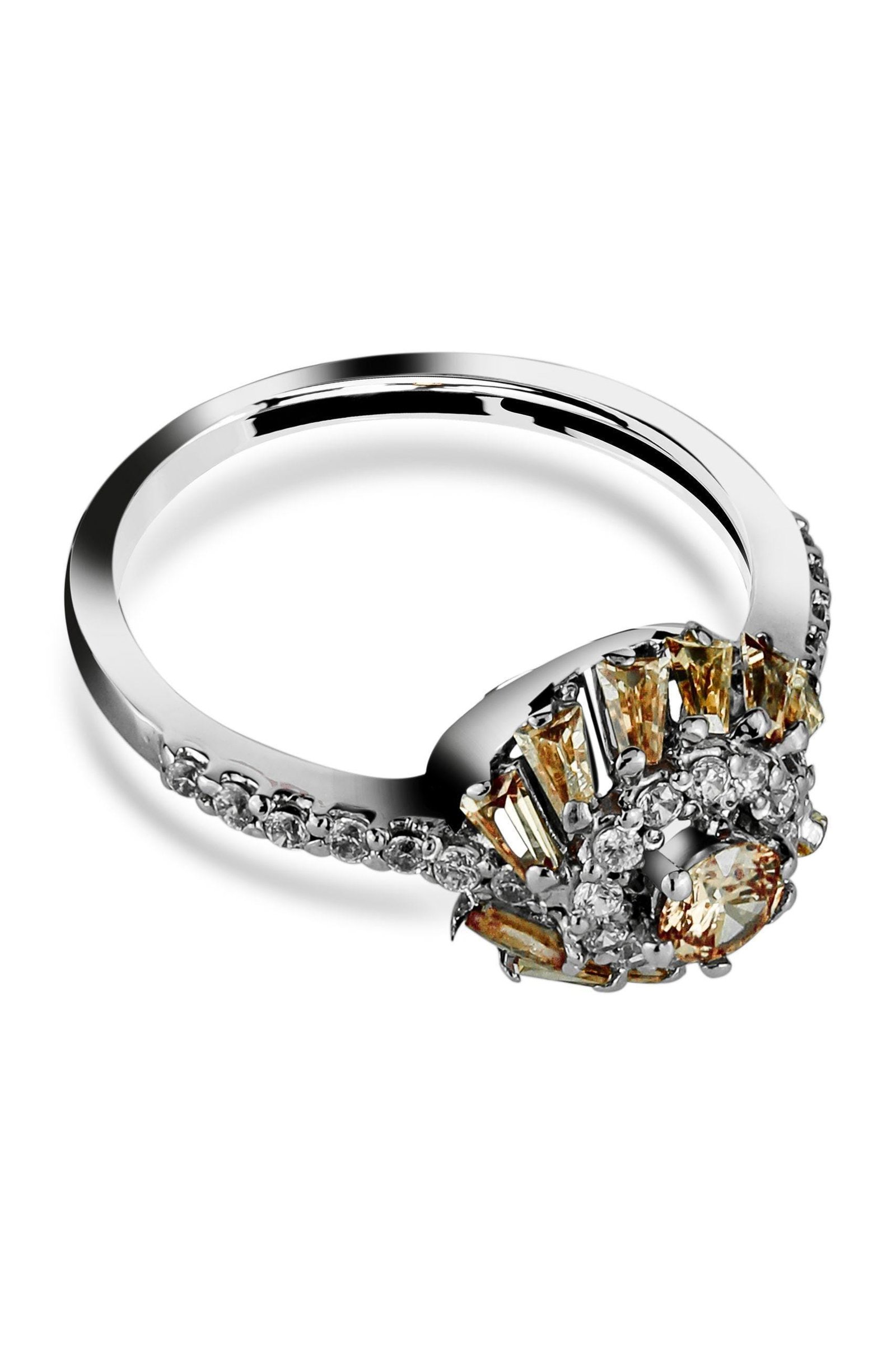 Tapered Illusion Setting Cluster Ring | Business